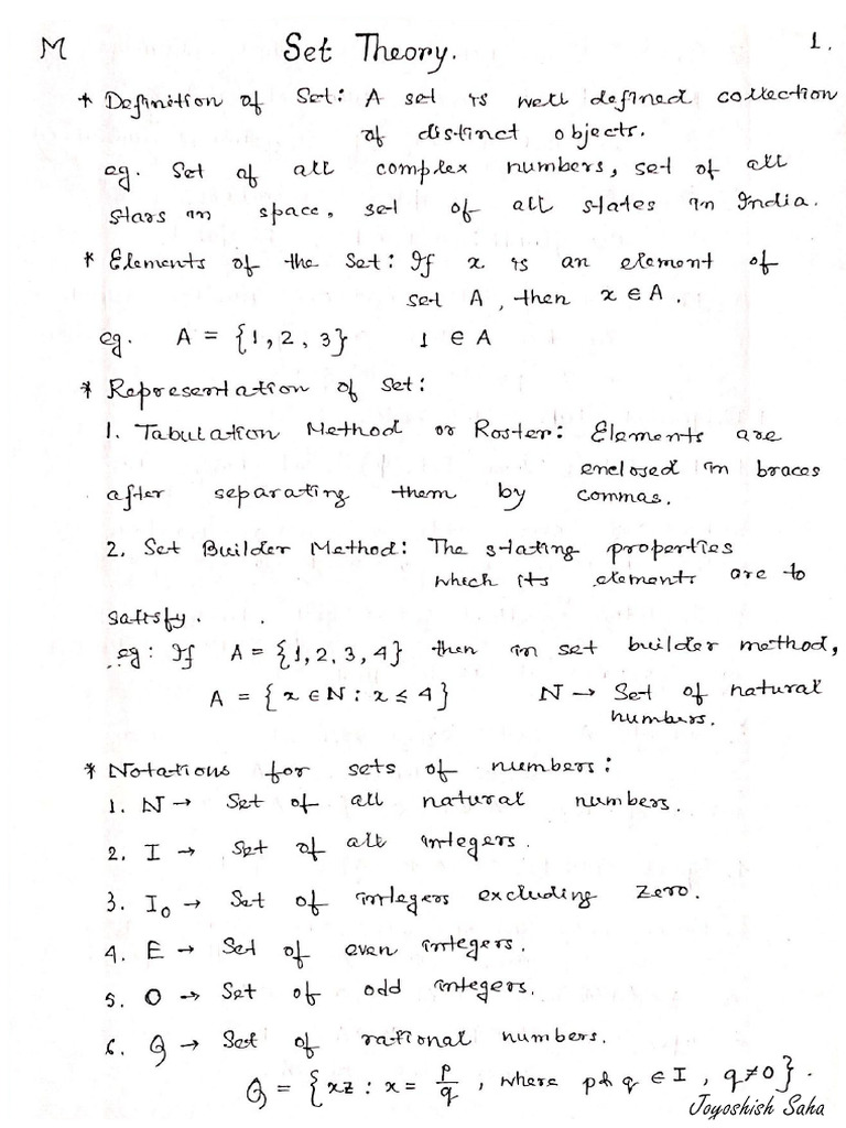 Set Theory | PDF