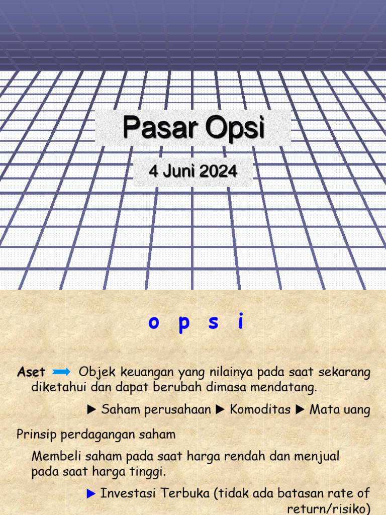 Pasar Opsi | PDF