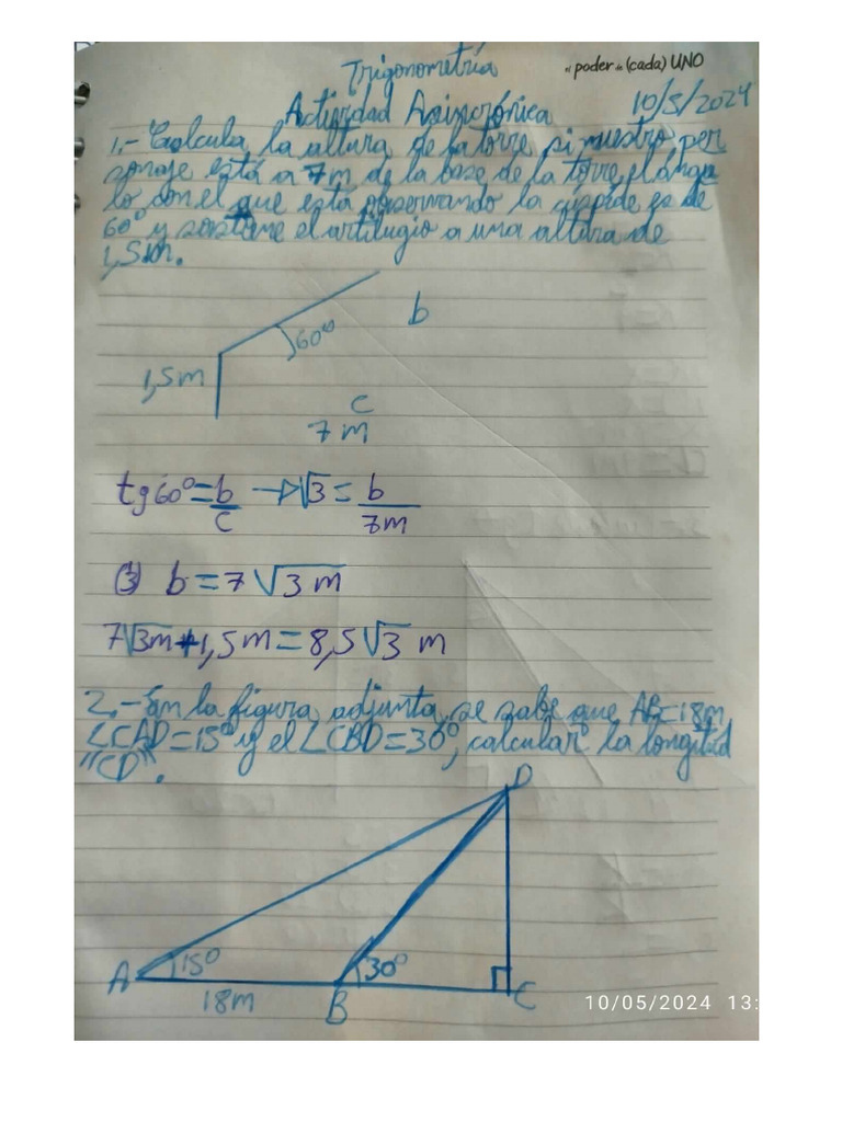 ACTIVIDAD ASINCRÓNICA DE ÁNGULOS NOTABLES. ÁNGULOS NOTABLES. UNIDAD 1. INTRODUCCIÓN A LA ...