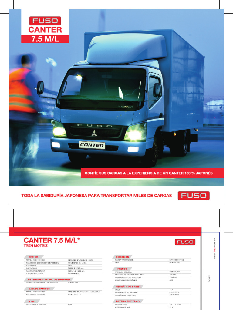 Catalogo Fuso Canter 7.5M | PDF