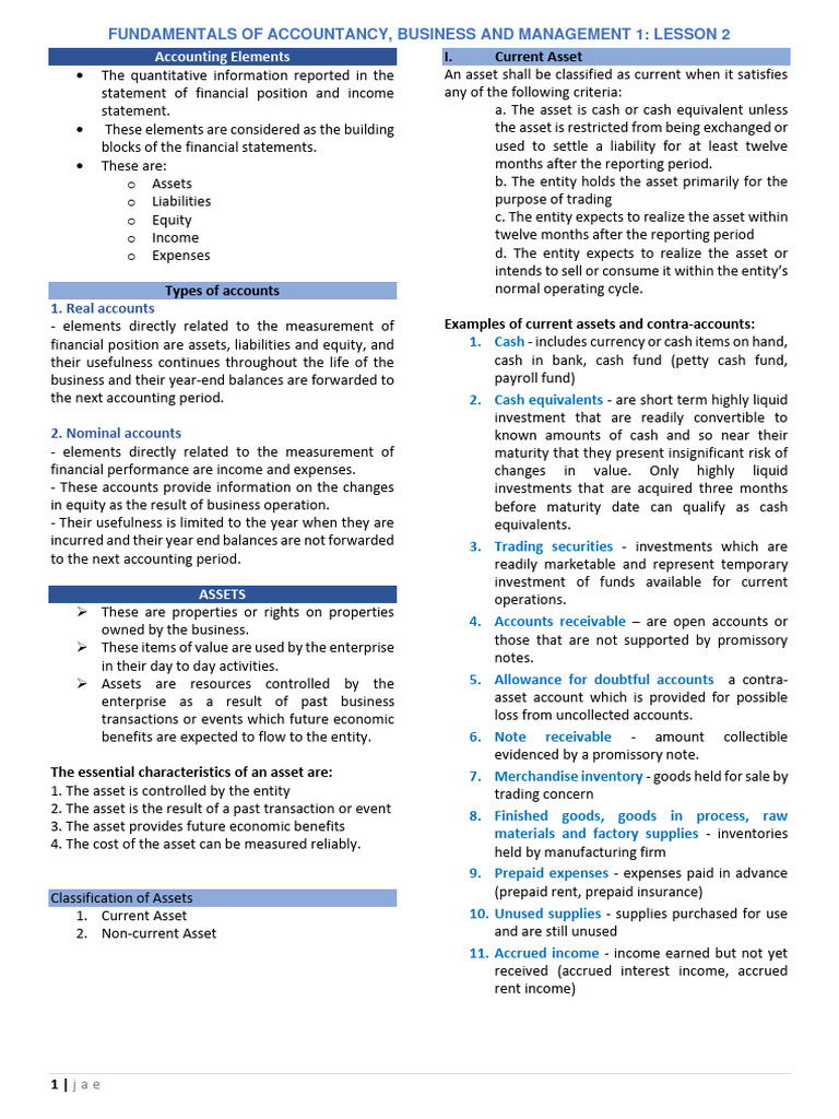 Lesson 2 Fabm 1 | PDF | Equity (Finance) | Expense
