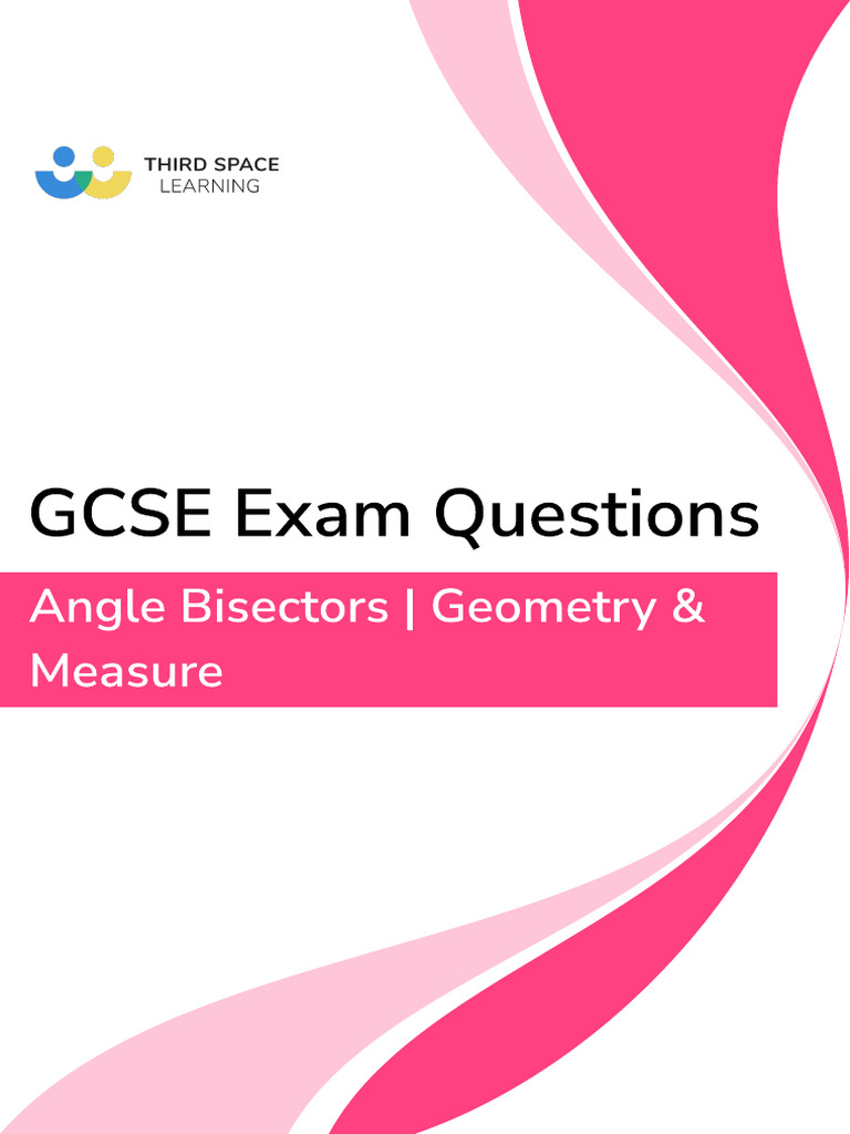 GCSE Angle Bisector Worksheet Answers | PDF | Angle | Triangle