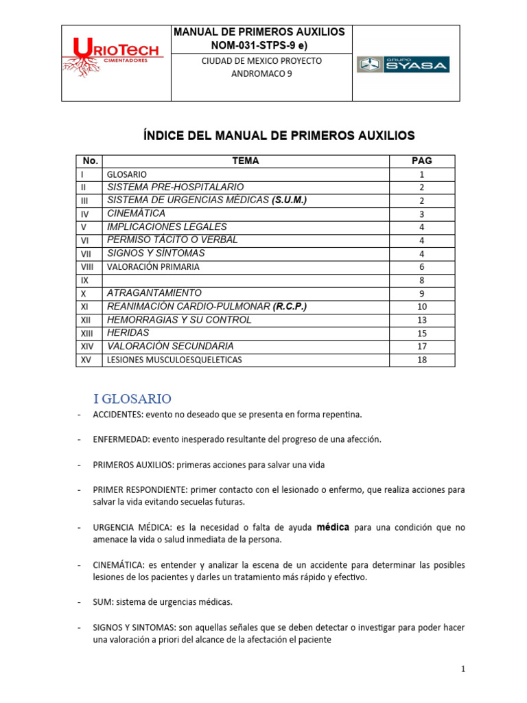 044 MANUAL DE PRIMEROS AUXILIOS Ala1 | PDF | Reanimación cardiopulmonar | Quemar