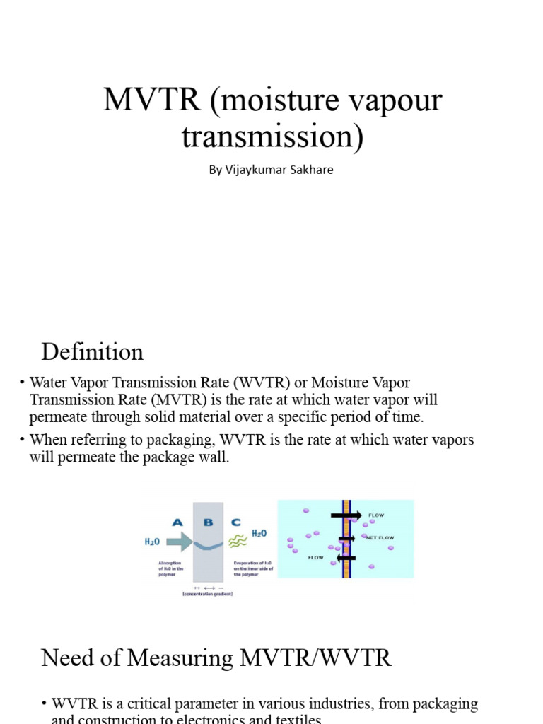 MVTR and WVTR Measurement Methods | PDF | Technology & Engineering