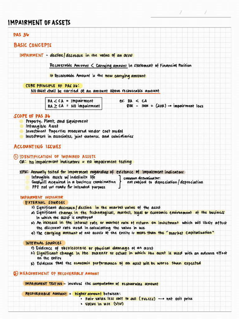 13 Impairment of Assets | PDF