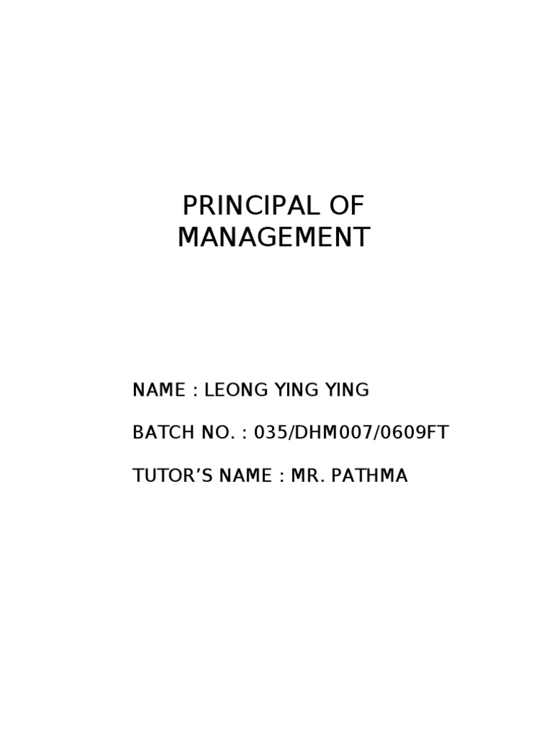 Principle of Management | PDF | Recruitment | Human Resource Management