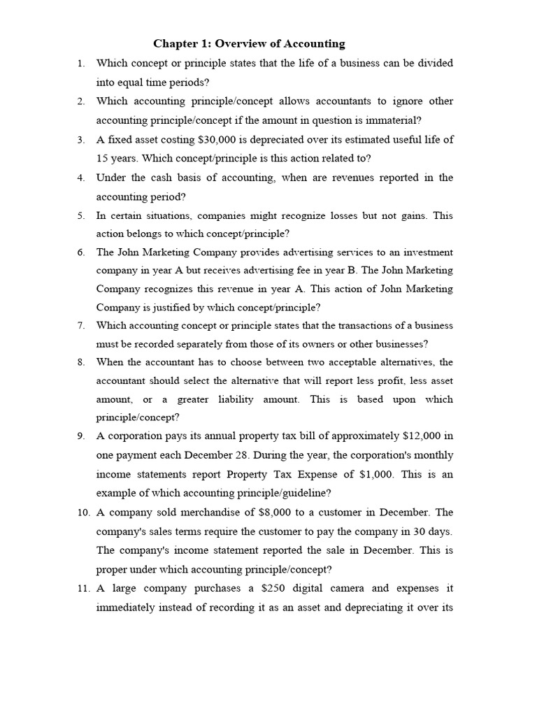 Chapter 1 | PDF | Taxes | Income Statement