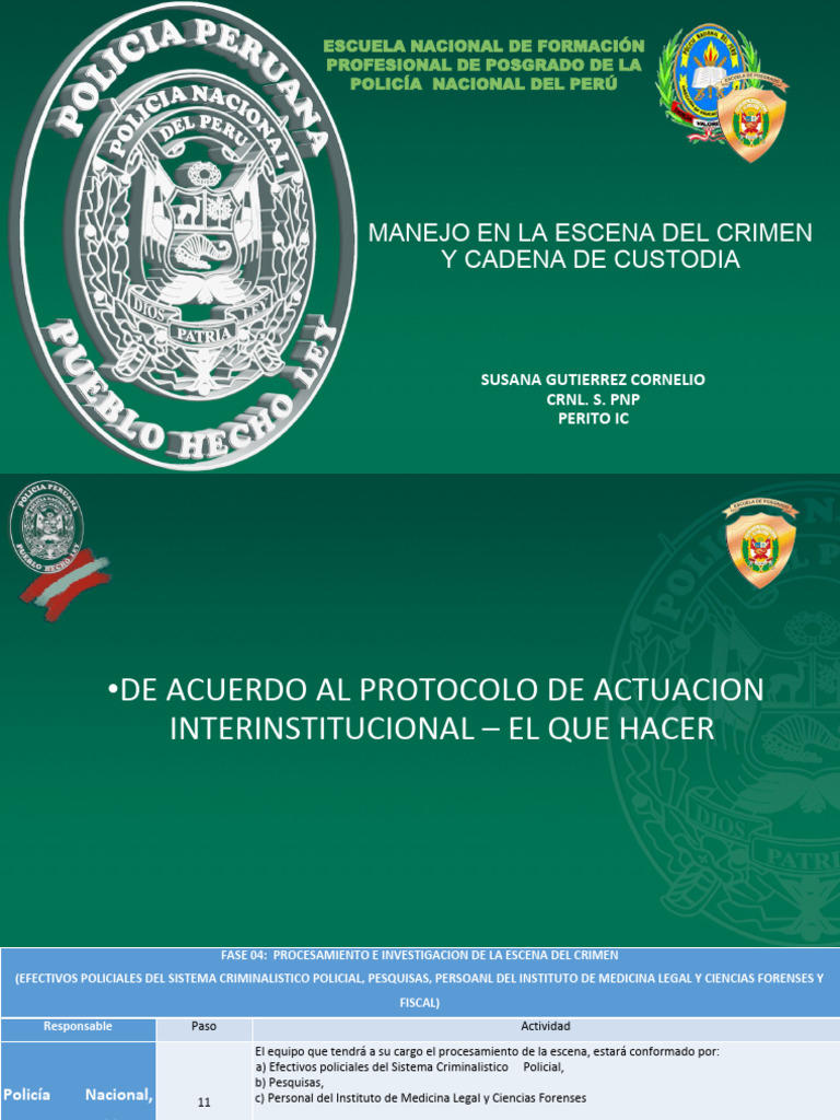 2do Nivel de Abordaje en La Investigacion de La Escena Del Crimen | PDF | Ciencia forense | Policía