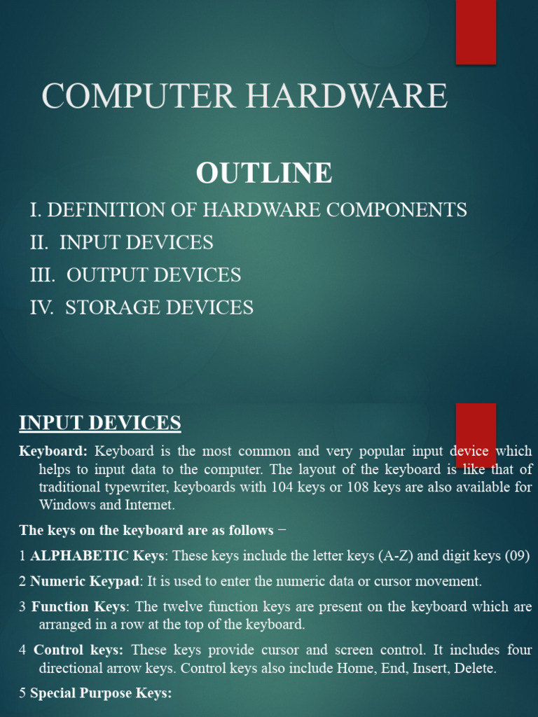 Computer Hardware WK 9 | PDF | Computer Keyboard | Optical Character Recognition