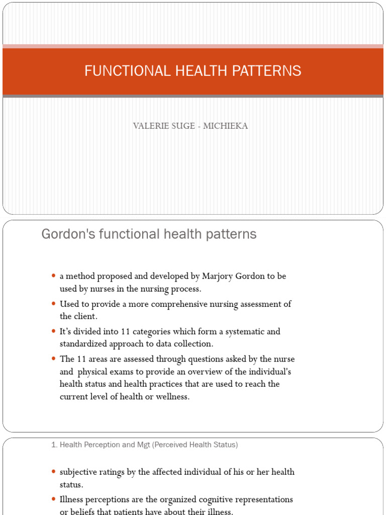 Gordons 11 Functional Health Patterns | PDF | Urinary Incontinence ...