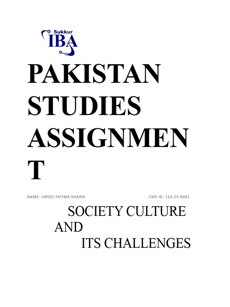 PAKISTAN STUDIES ASSIGNMENT - Docx1234 | PDF | Sustainability | Economic Inequality