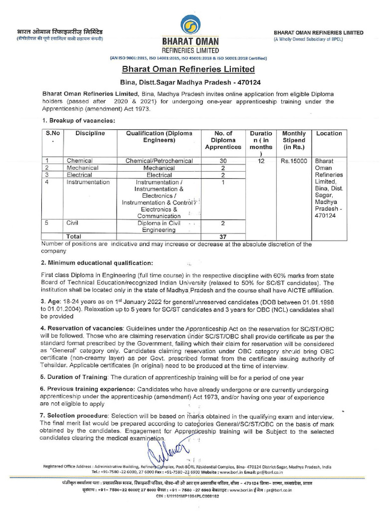 BORL Advertisement Compressed | PDF