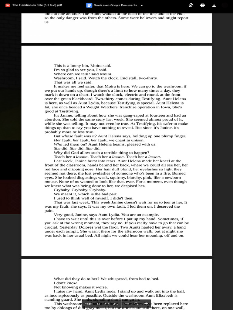 The Handmaids Tale (Full Text) PDF | PDF