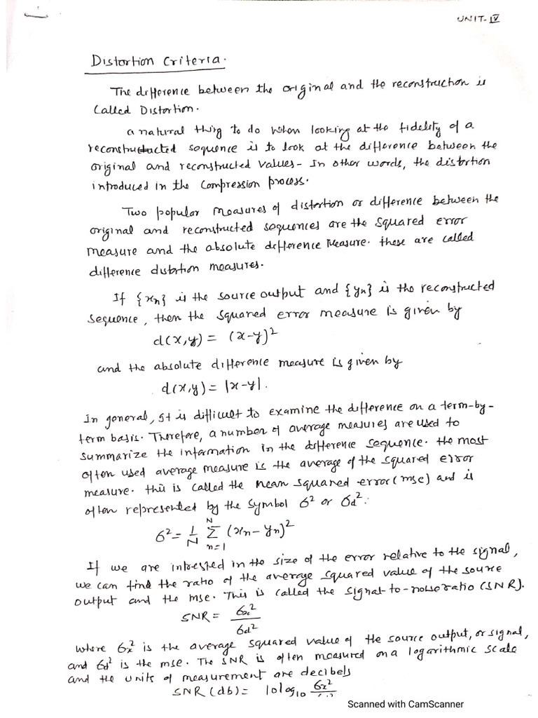Data Compression Unit 4 | PDF