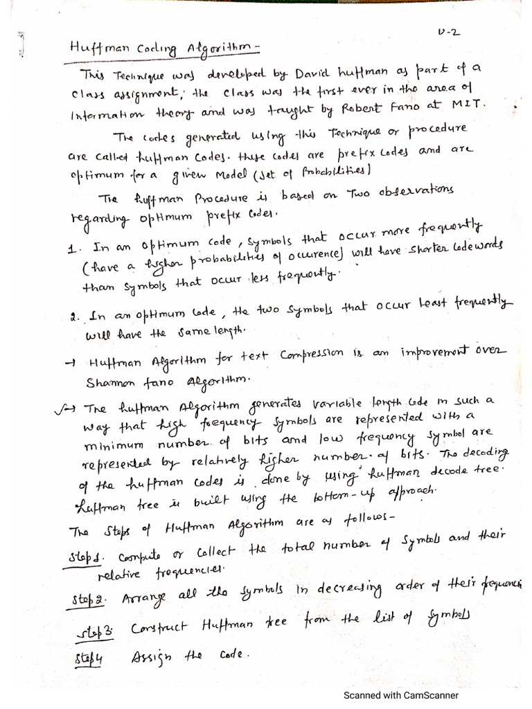 Data Compression Unit 2 | PDF