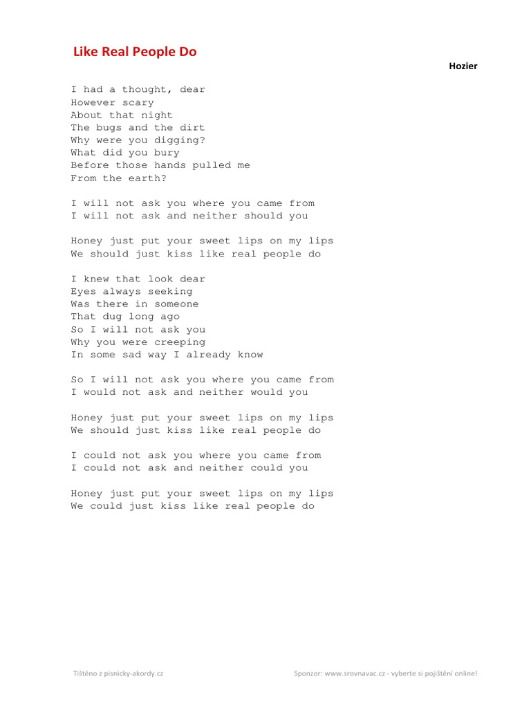 Like Real People Do | PDF