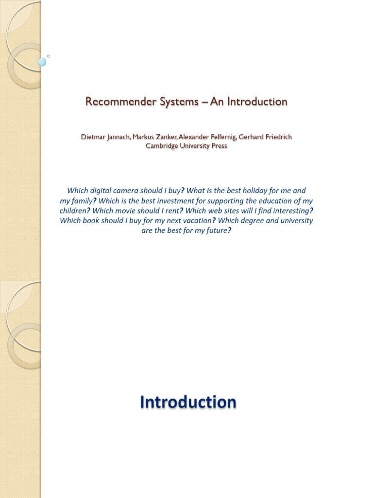 Module5 Recommender Systems Parta Pdf Cognitive Science Information Science