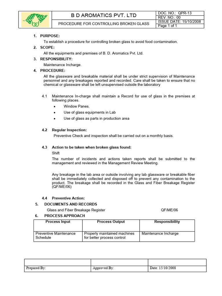 Pro-Glass Breakage | PDF