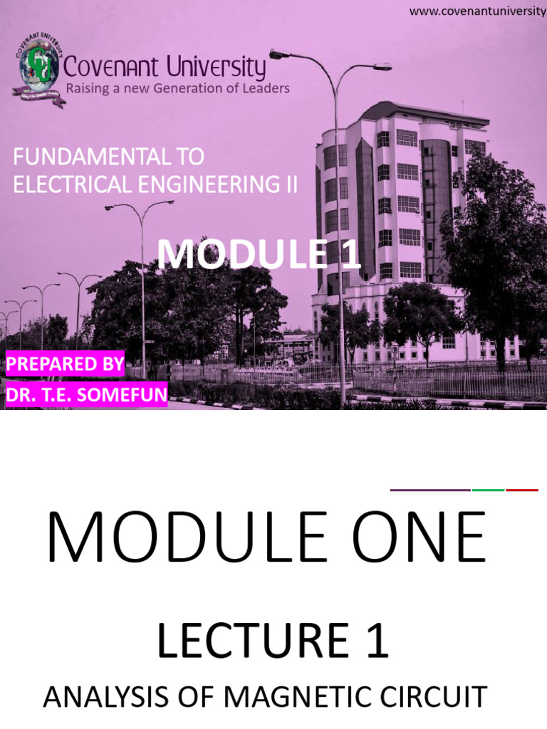 Fundamental To Electrical Engineering Ii: Prepared by Dr. T.E. Somefun ...