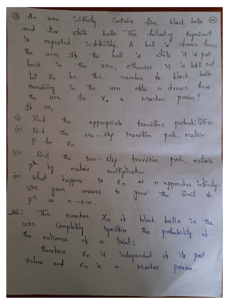Unit 5 Part 3 Stochastic Process | PDF