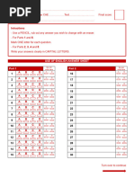 Answer Sheet CAE | PDF