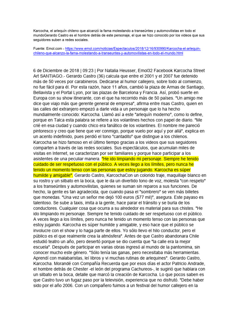 Karcocha | PDF | Payaso