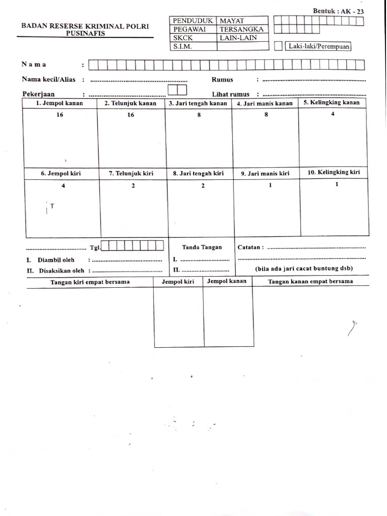 Blangko SKCK | PDF