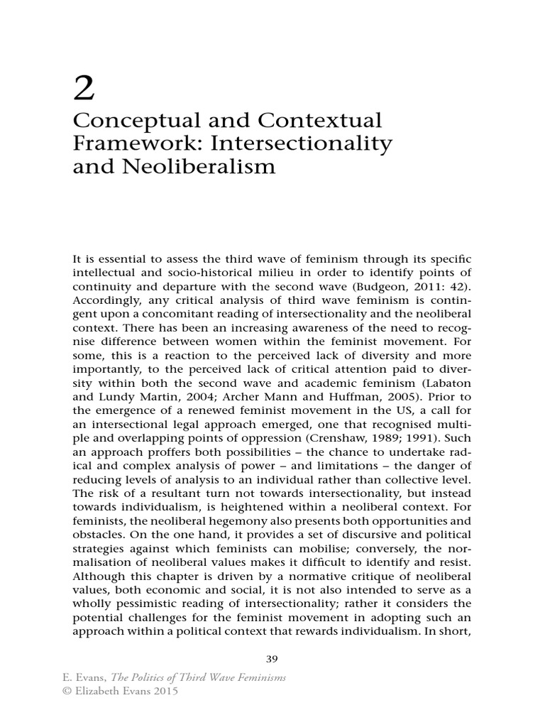 Conceptual and Contextual Framework: Intersectionality and Neoliberalism | PDF ...