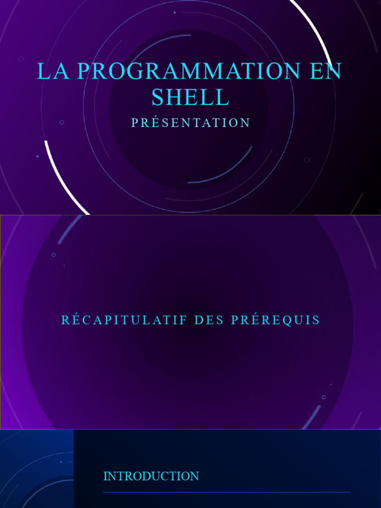 La Programmation en Shell | PDF | Structure de contrôle | Arithmétique