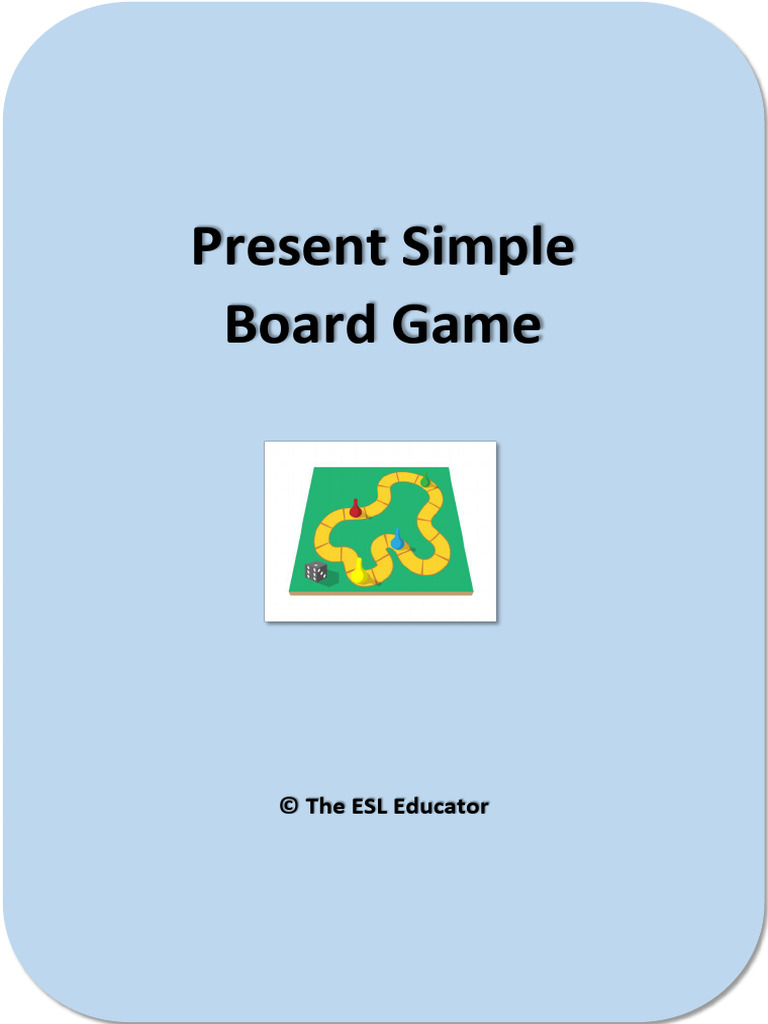 Present Simple Board Game: © The ESL Educator | PDF | Cyberspace