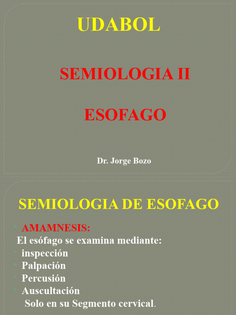 Semio Esofago | PDF | Esófago | Acidez