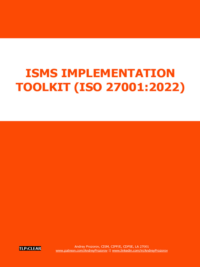 ISMS Implementation Toolkit (ISO 27001 - 2022) - 240624 - 164559 | PDF ...