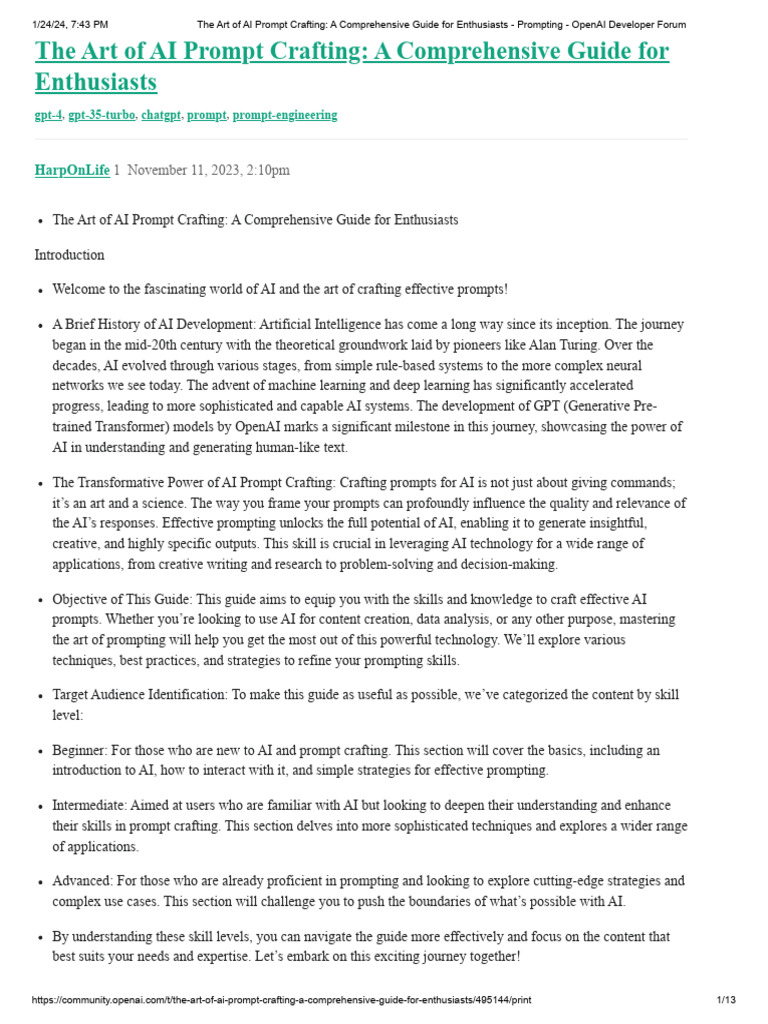 The Art of AI Prompt Crafting - A Comprehensive Guide For Enthusiasts ... The Art of AI Prompt Crafting - A Comprehensive Guide For Enthusiasts ...