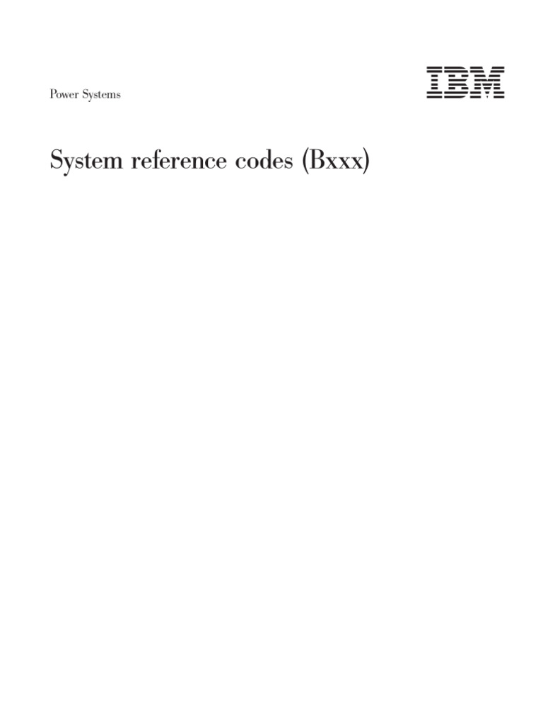 IBM Power Systems Reference Codes Guide | PDF | Electrical Wiring ...