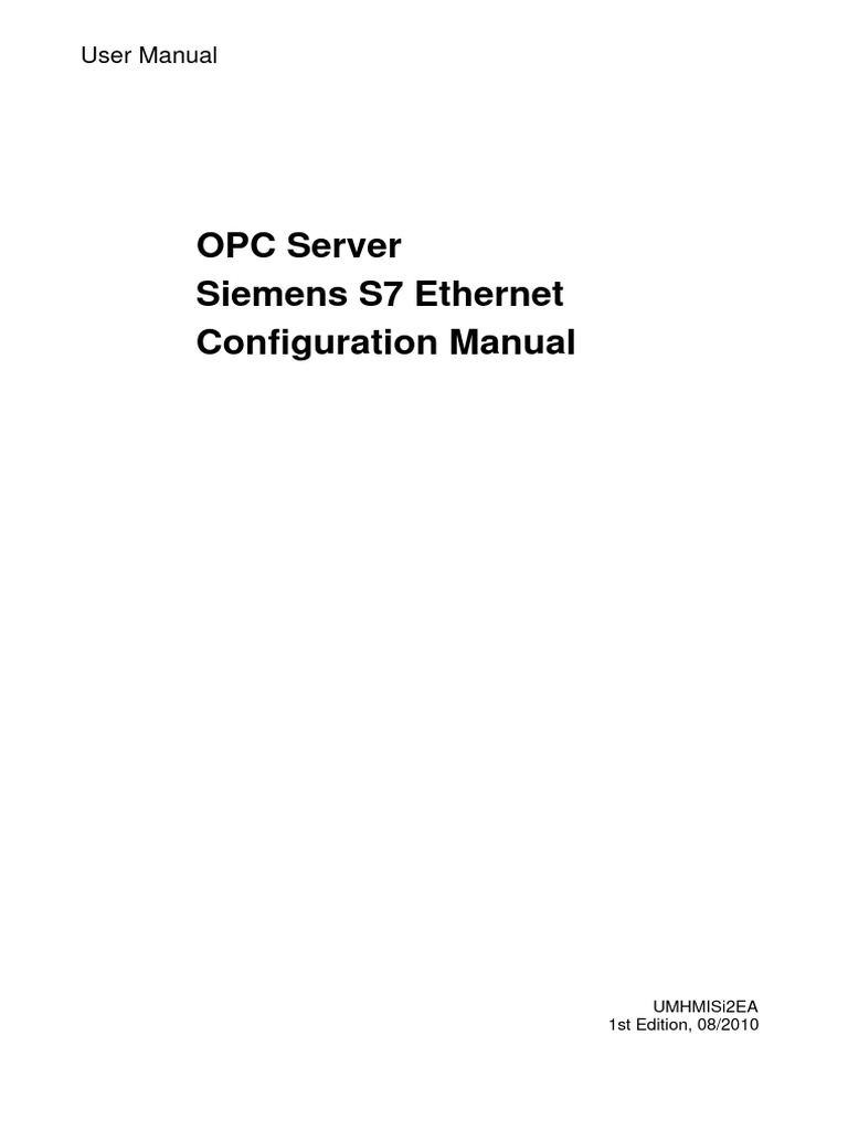 Siemens S7 Ethernet | PDF | Programmable Logic Controller | Integer (Computer Science)