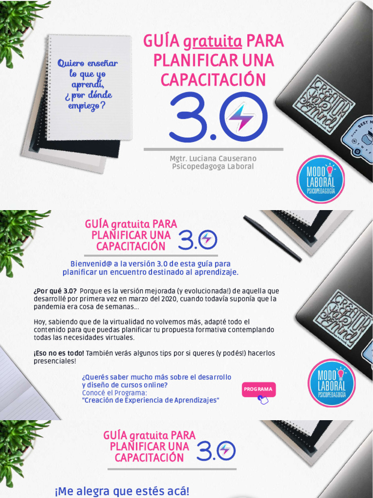 Guía para Planificar Una Capacitación 3.0 | PDF | Autosuperación Guía para Planificar Una Capacitación 3.0 | PDF | Autosuperación