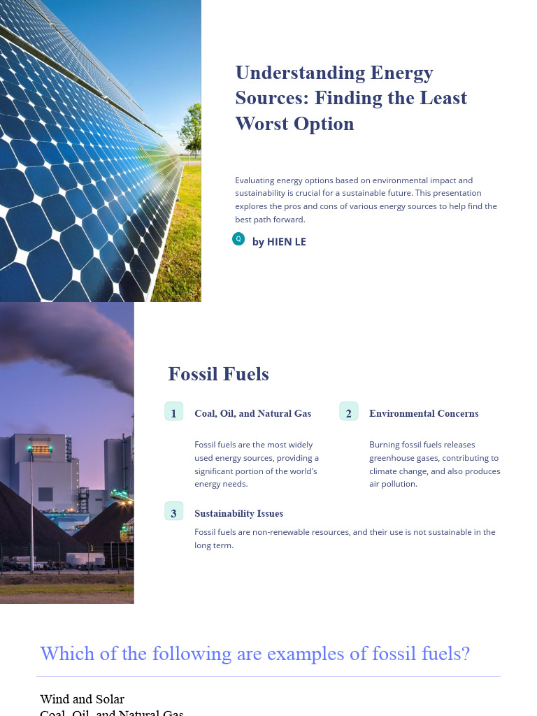 Unit 8a Listening 1 What Is The Least Worst Option | PDF | Energy ...