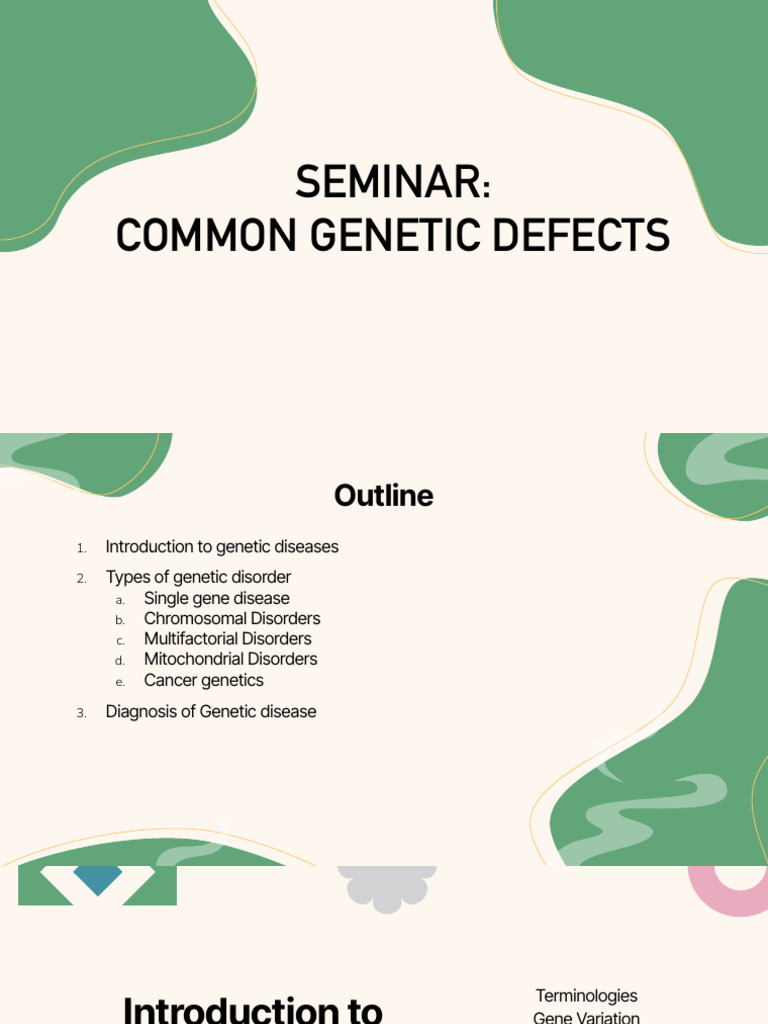 Common Genetic Defects Projector | Download Free PDF | Genetic Disorder ...