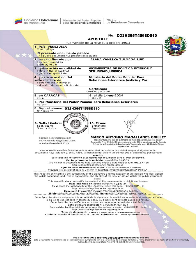 Apostilla Oriana Rodelo | PDF
