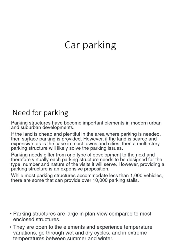 Car Parking | PDF | Concrete | Road Surface