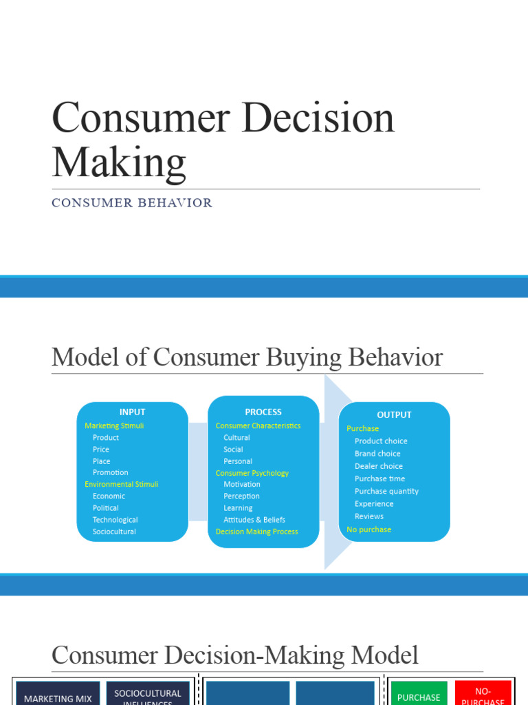 Decision Making | PDF | Consumer Behaviour | Brand