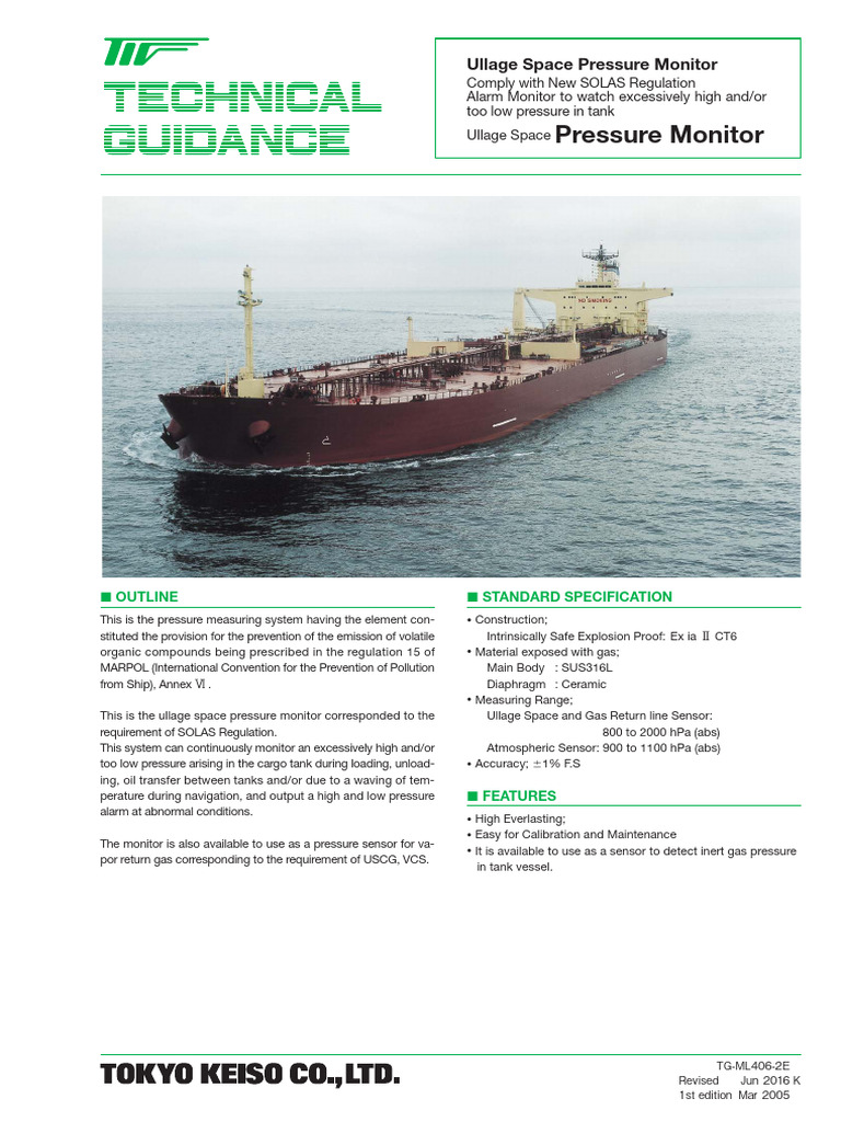 Ullage Space Tg-ml406e | Download Free PDF | Pressure Measurement ...
