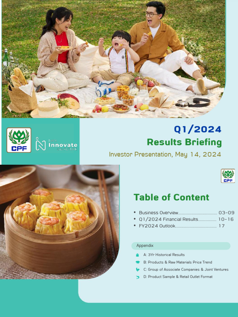 PDF en CPF Q1 2024 Results 1715664062 | PDF | Economies | Financial Accounting