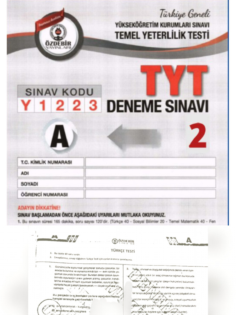 Özdebir TYT 2 2024 | PDF