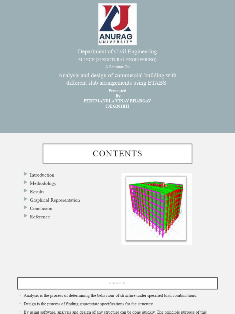 Analysis and Design of Commercial Building PDF | PDF | Wall | Civil ...