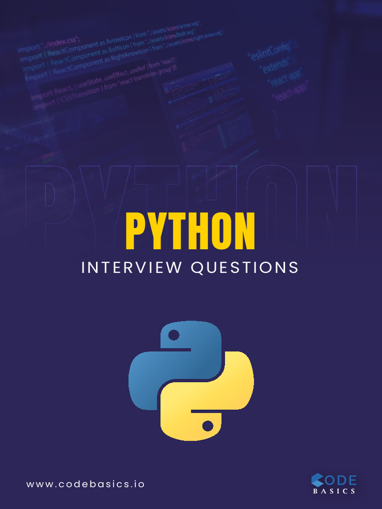 Python Interview Questions | PDF | Data Analysis | Computer Programming Python Interview Questions | PDF | Data Analysis | Computer Programming