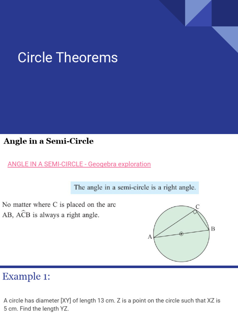 G10 Circle Theorems | PDF | Home & Garden