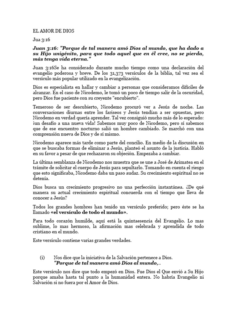 El Amor De Dios Pdf Amor Cristo Título