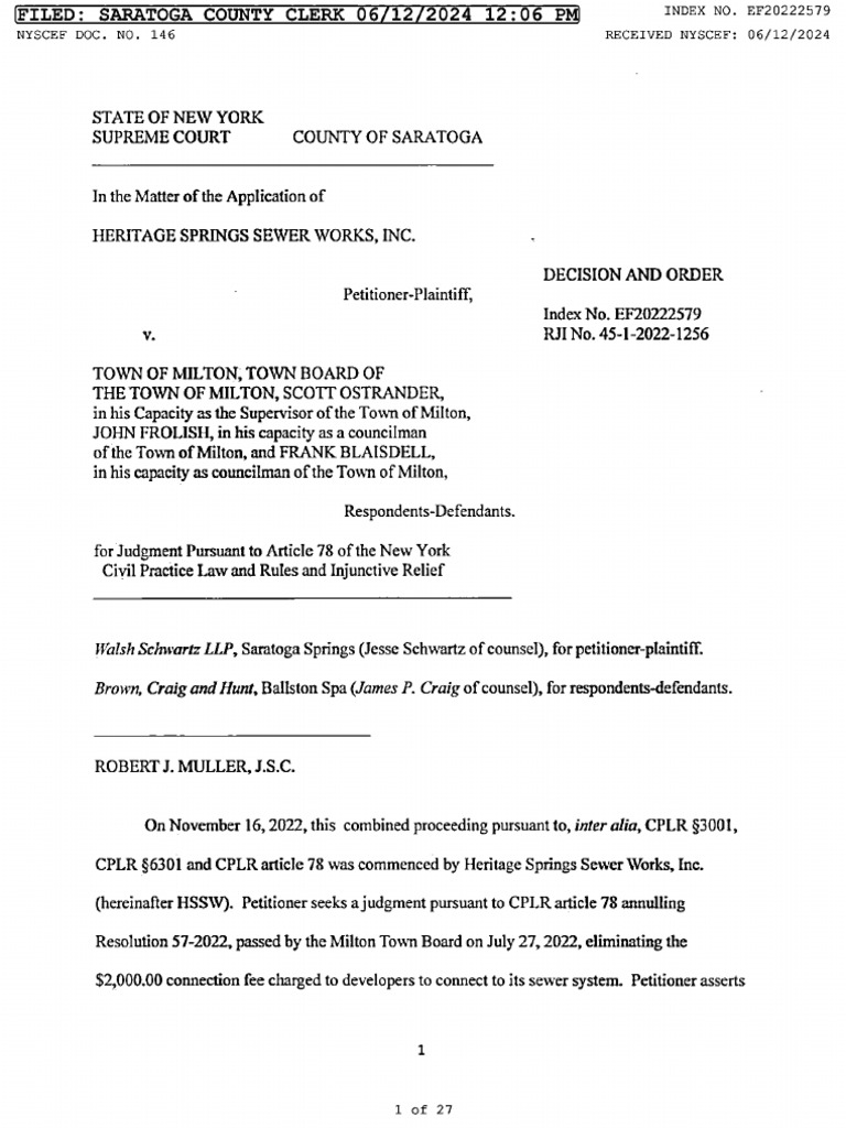 Milton sewer suit | PDF