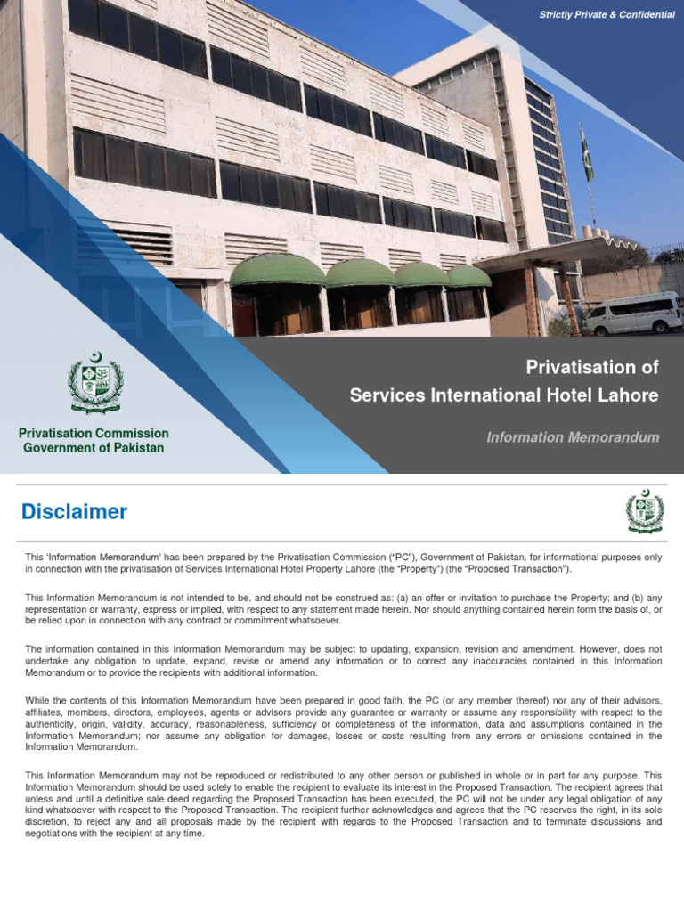 SIH - Information Memorandum (August 2021) | PDF | Taxes | Real Estate Economics